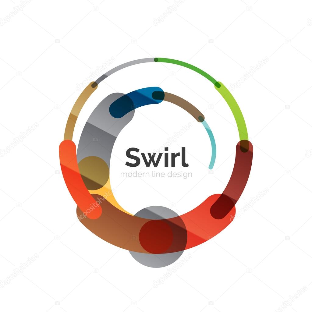 Vector swirl circle logo Stock Illustration by ©akomov #103570154