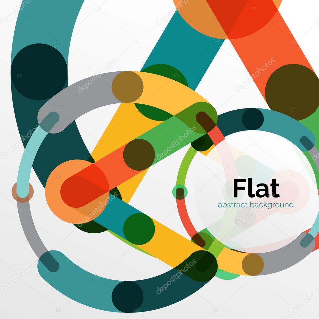 Colorful connected lines on white - abstract background Stock Vector ...