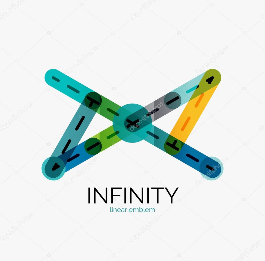 Vector infinity logo, flat colorful design — Stock Vector © akomov ...