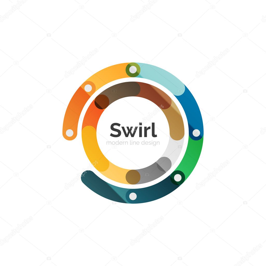 Vector swirl circle logo Stock Vector by ©akomov #105049642