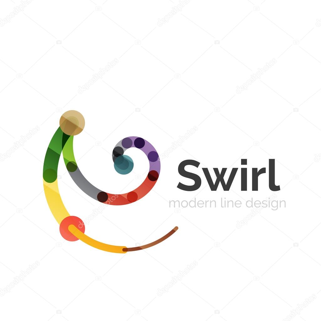 Vector swirl circle logo Stock Illustration by ©akomov #105050852