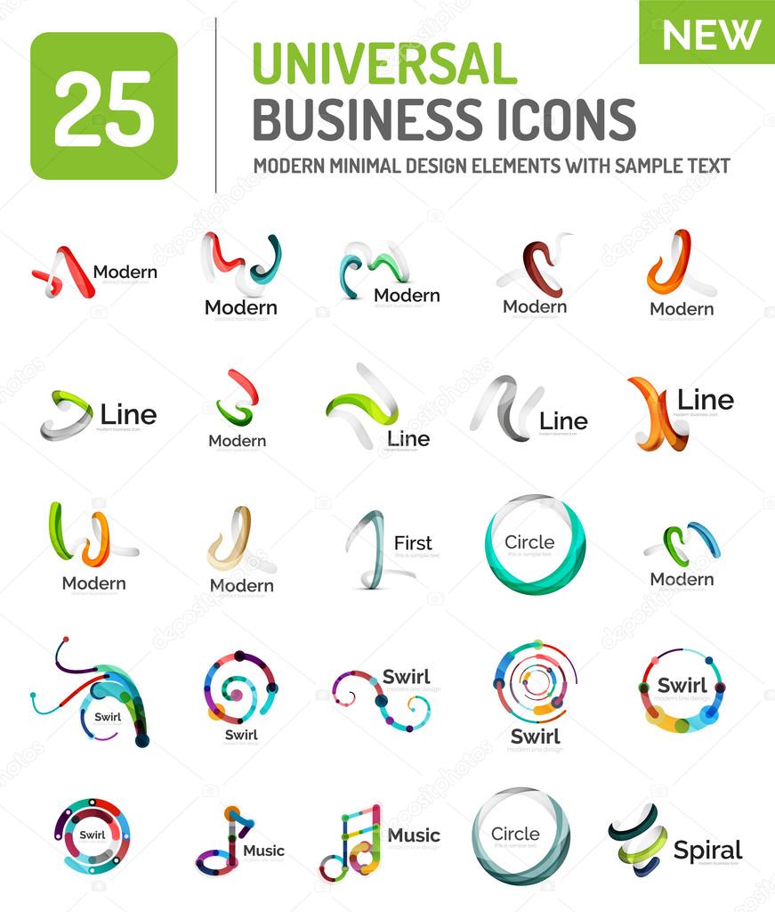 Vector logo collection Stock Vector Image by ©akomov #105909782