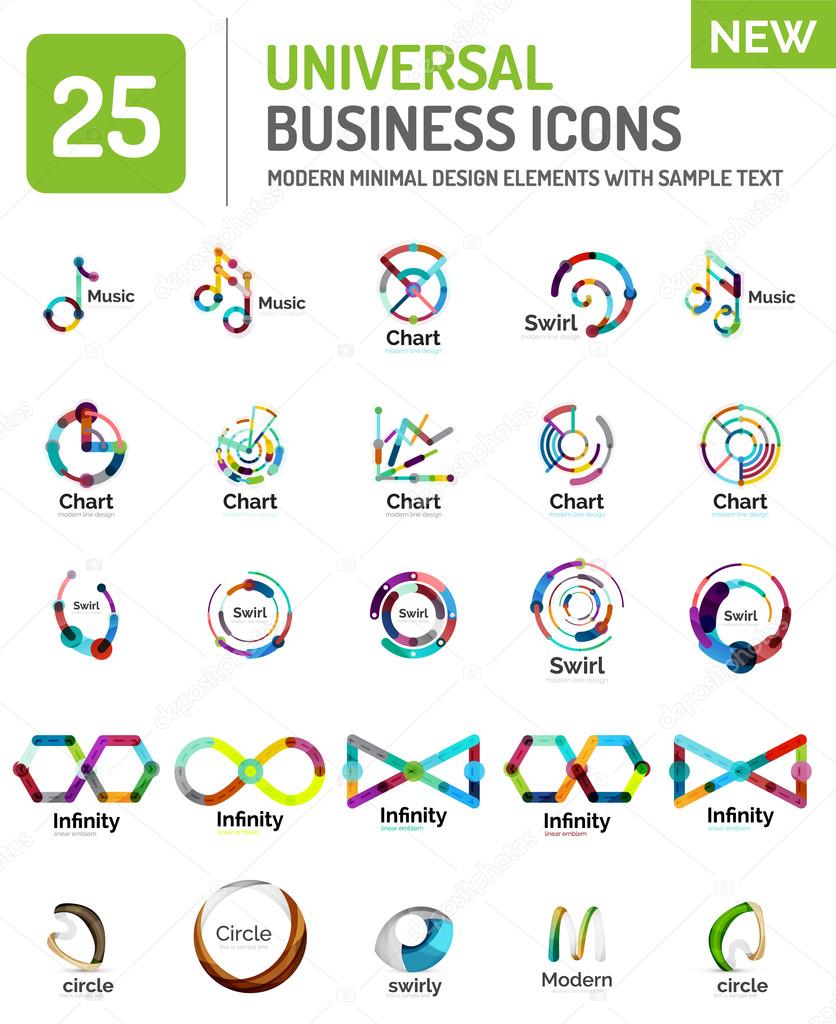 Vector logo collection Stock Vector Image by ©akomov #106172328