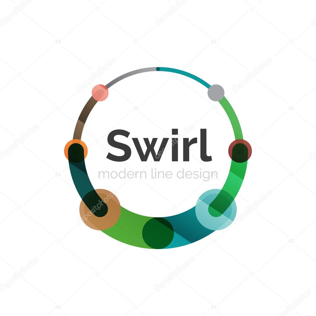Vector swirl circle logo Stock Vector Image by ©akomov #106298646