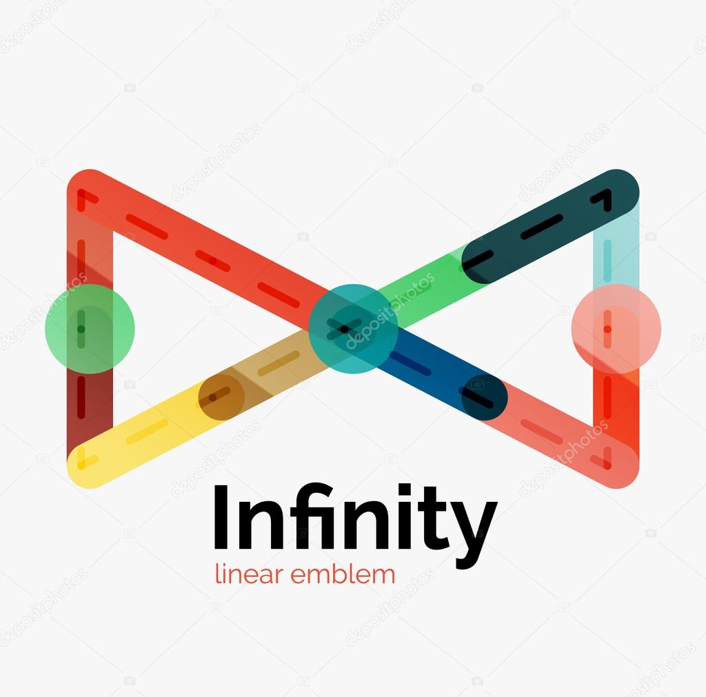 Vector infinity logo, flat colorful design — Stock Vector © akomov ...