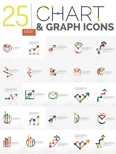 Collection of chart logos Stock Vector Image by ©akomov #113912348