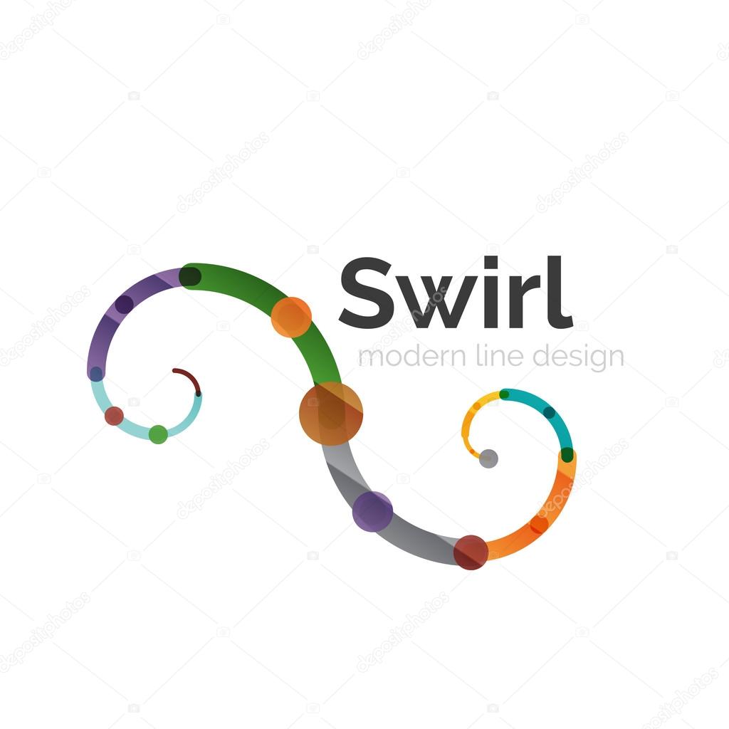 Vector swirl circle logo Stock Vector by ©akomov 108585680