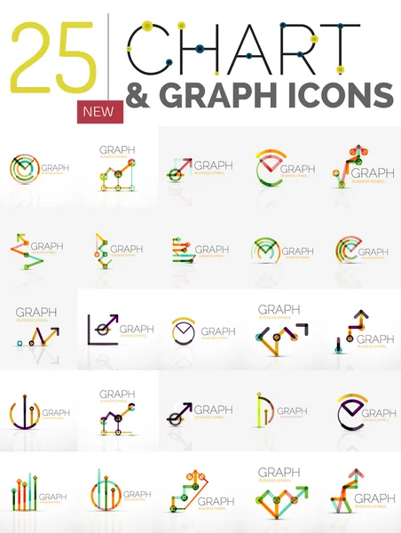 Collection of chart logos Stock Vector Image by ©akomov #113912348