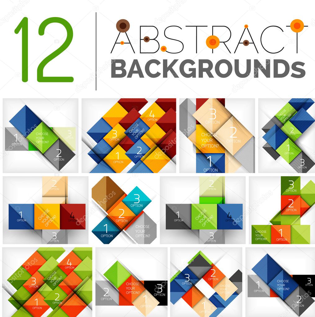 Collection of abstract backgrounds Stock Vector by ©akomov 109315882