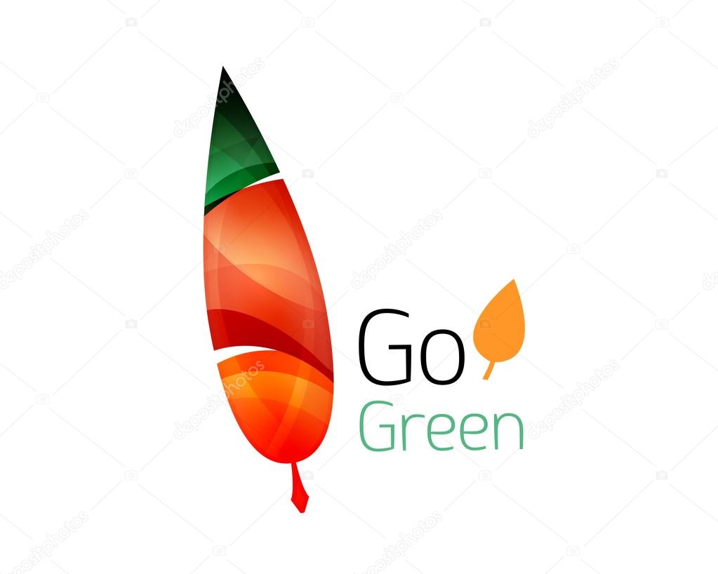 Go green abstract nature logo Stock Vector Image by ©akomov #109428438