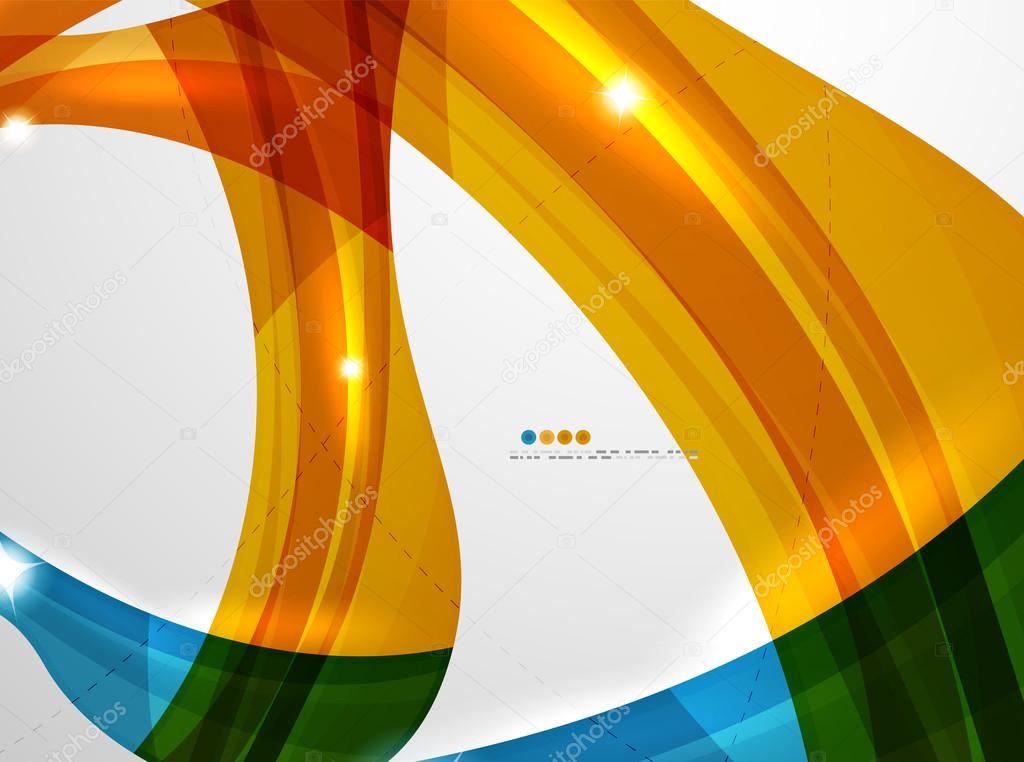 Leaf shape wave abstract background Stock Vector Image by ©akomov ...