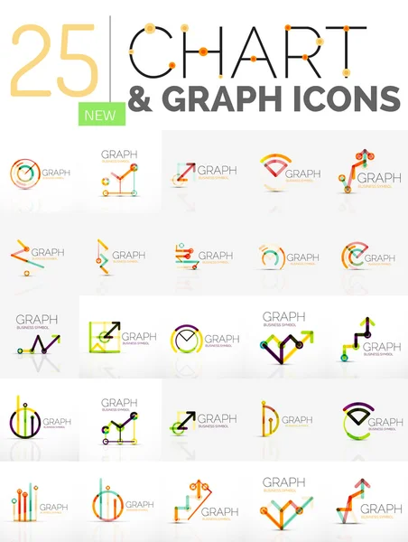 Collection of chart logos Stock Vector Image by ©akomov #113912348