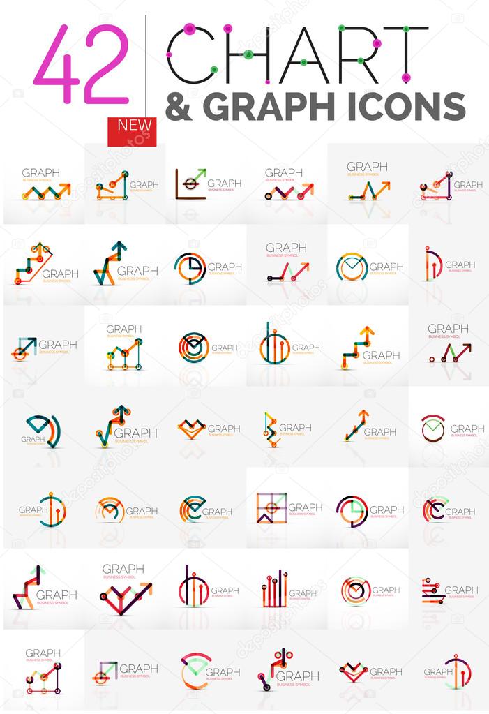 Collection of chart logos Stock Vector Image by ©akomov #114058072