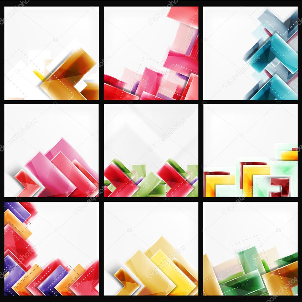Set of arrow backgrounds Stock Vector by ©akomov 114447740
