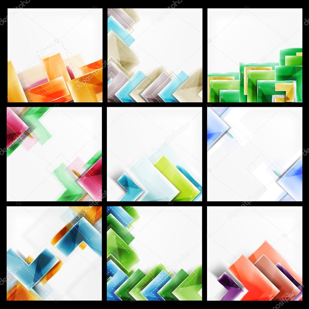 Set of 3d arrow backgrounds Stock Vector Image by ©akomov #114447858