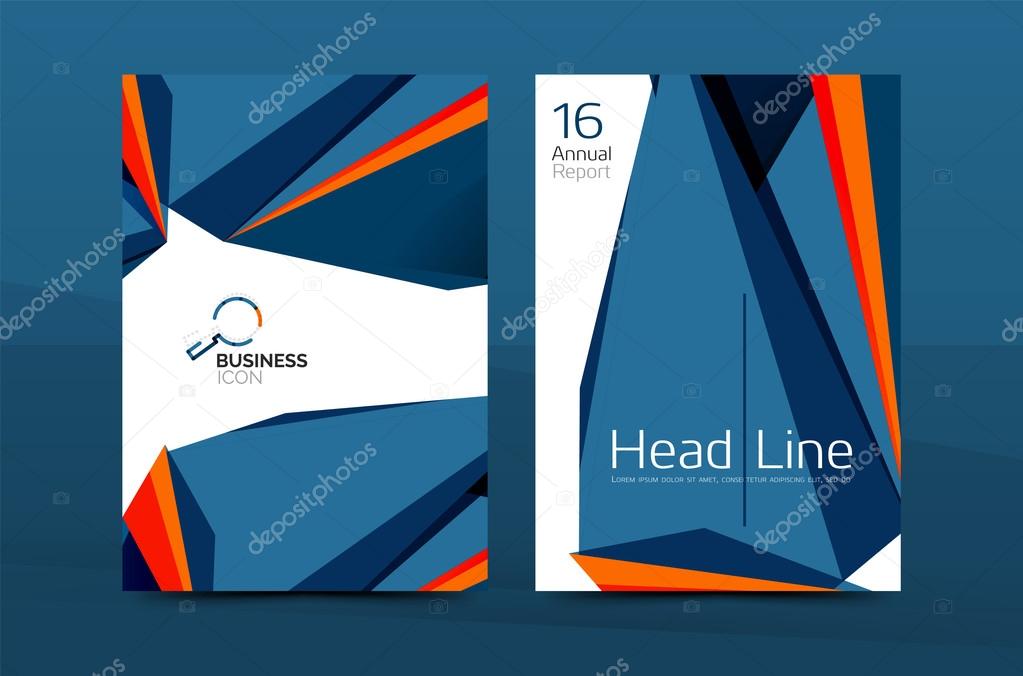 Geometric shapes design a4 cover Stock Vector by ©akomov 114656232