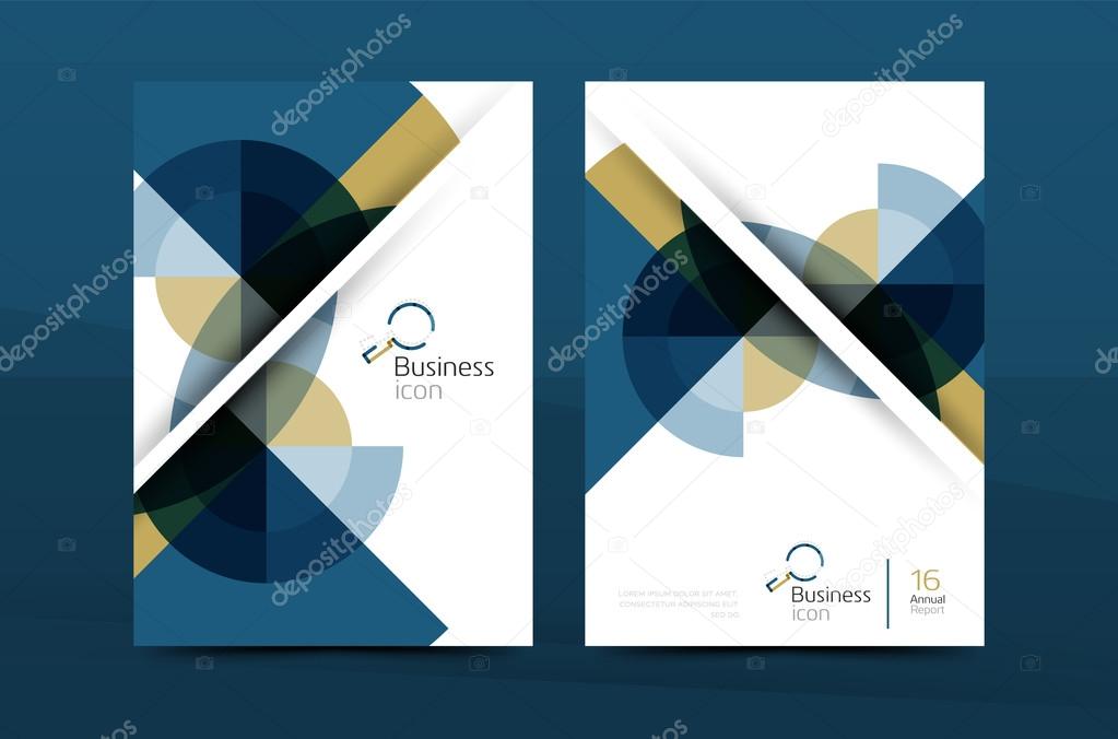 Clean geometric design annual report cover Stock Vector Image by ...