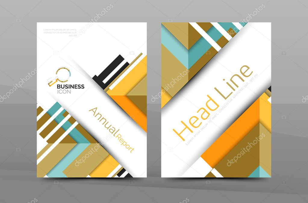 Colorful annual report cover Stock Vector Image by ©akomov #115242404