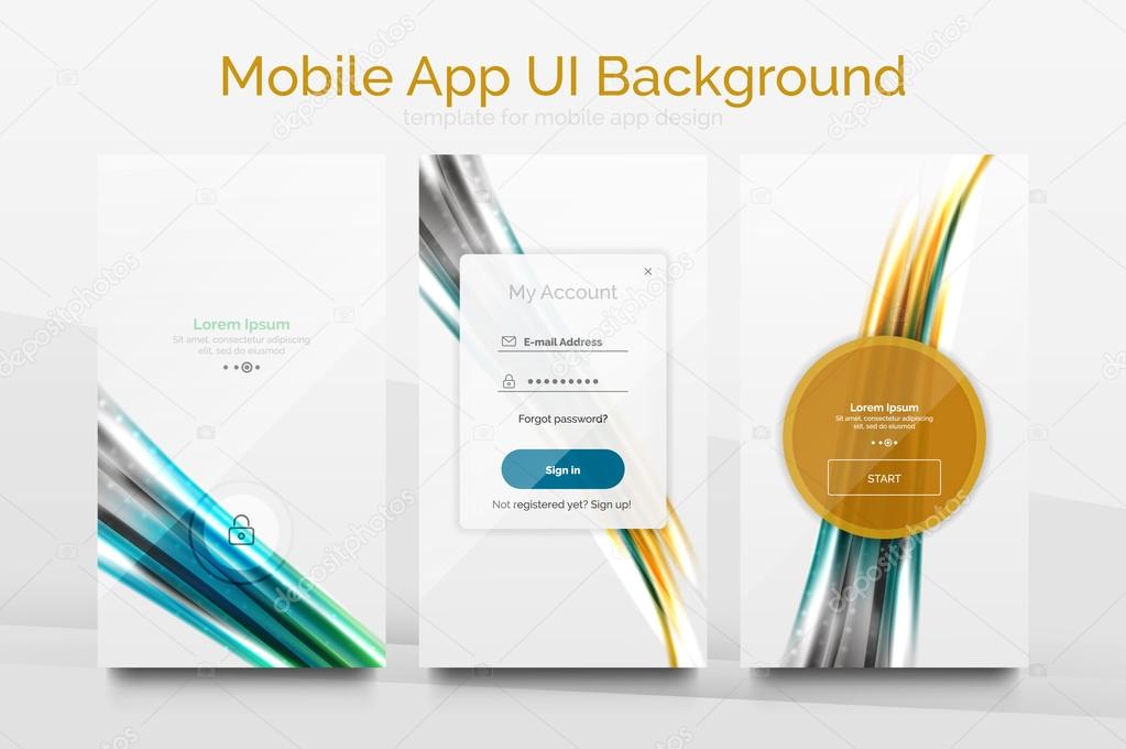 Mobile application interface background design Stock Vector by ©akomov ...