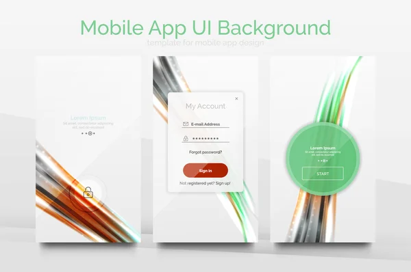 Mobile application interface background design Stock Vector Image by ...