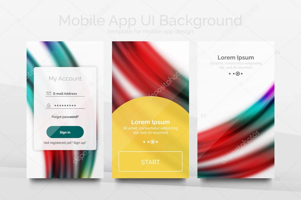 Mobile background ui Stock Vector by ©akomov 116040674