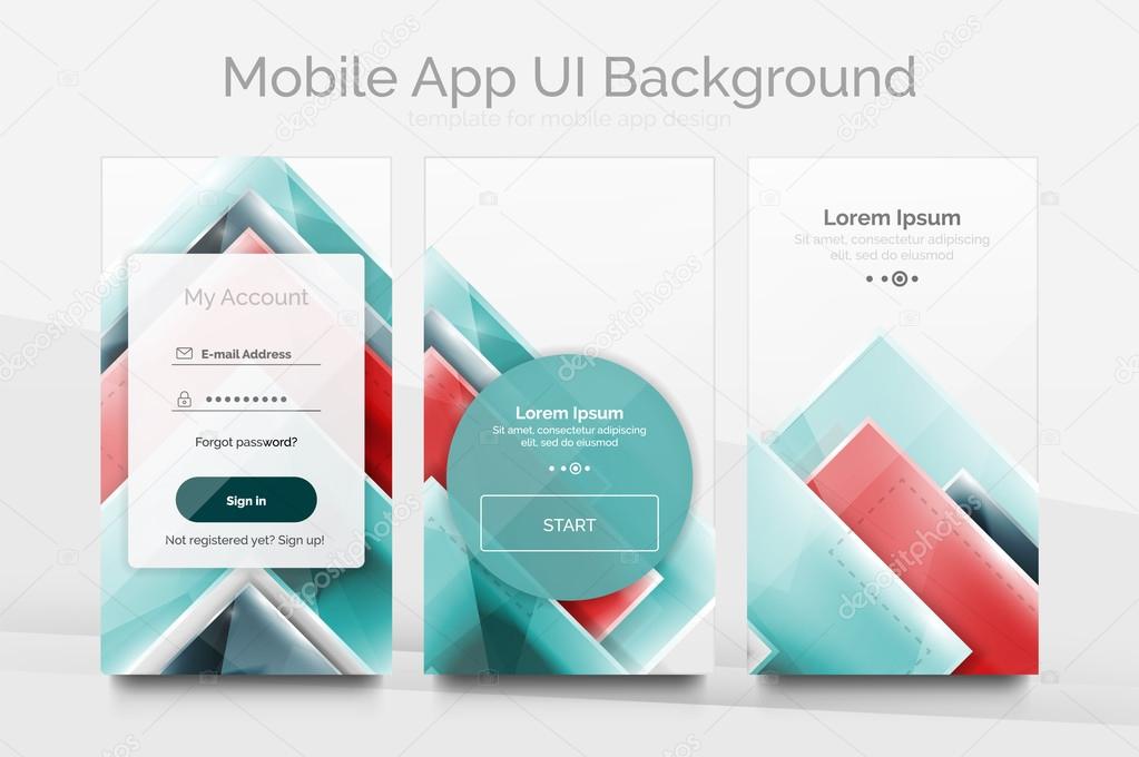 Mobile background ui Stock Vector by ©akomov 116107962
