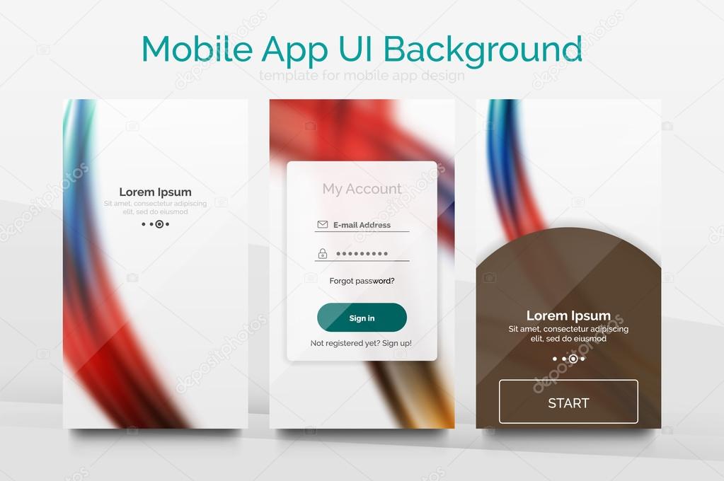 Mobile background ui Stock Vector Image by ©akomov #116573594