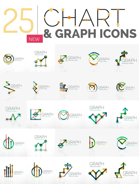 Collection of chart logos Stock Vector Image by ©akomov #113912348