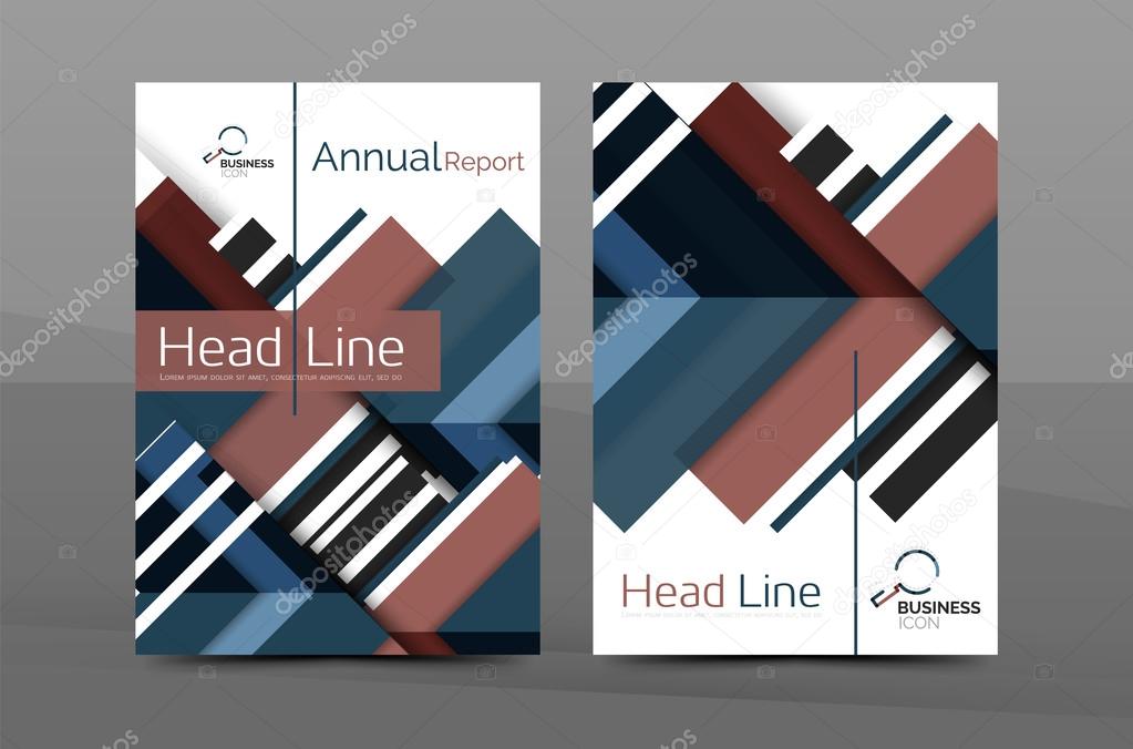 Colorful annual report cover Stock Vector Image by ©akomov #116757602