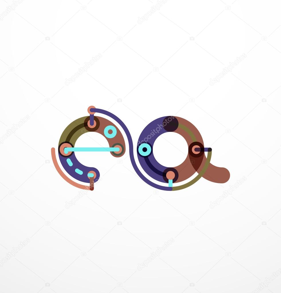 Linear letter concept Stock Vector by ©akomov 117482782