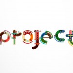 Vector illustration of three dimensional word project with abstr Stock ...