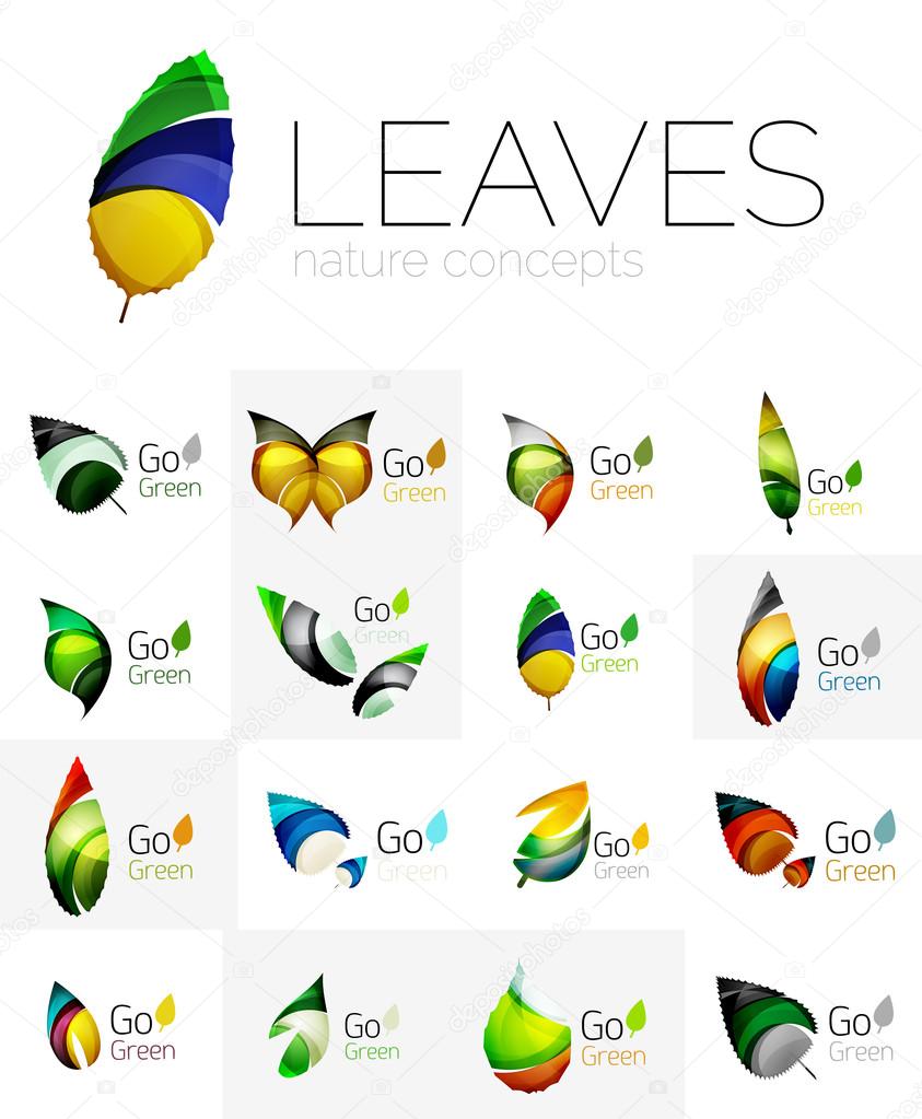 Leaf logo set Stock Vector Image by ©akomov #118011434