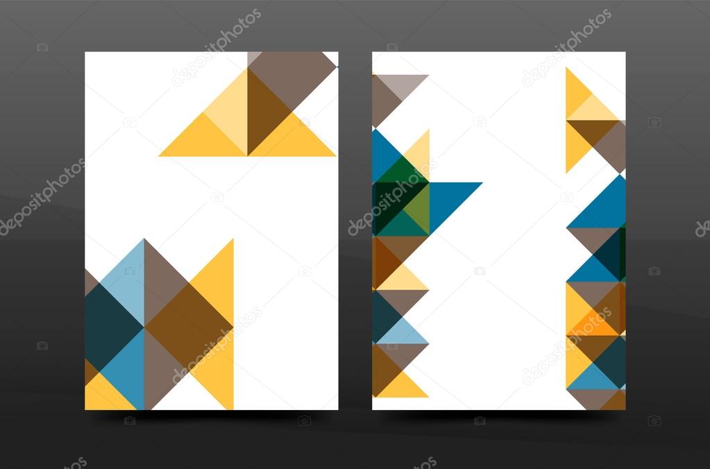 Colorful geometry design annual report a4 cover brochure template ...