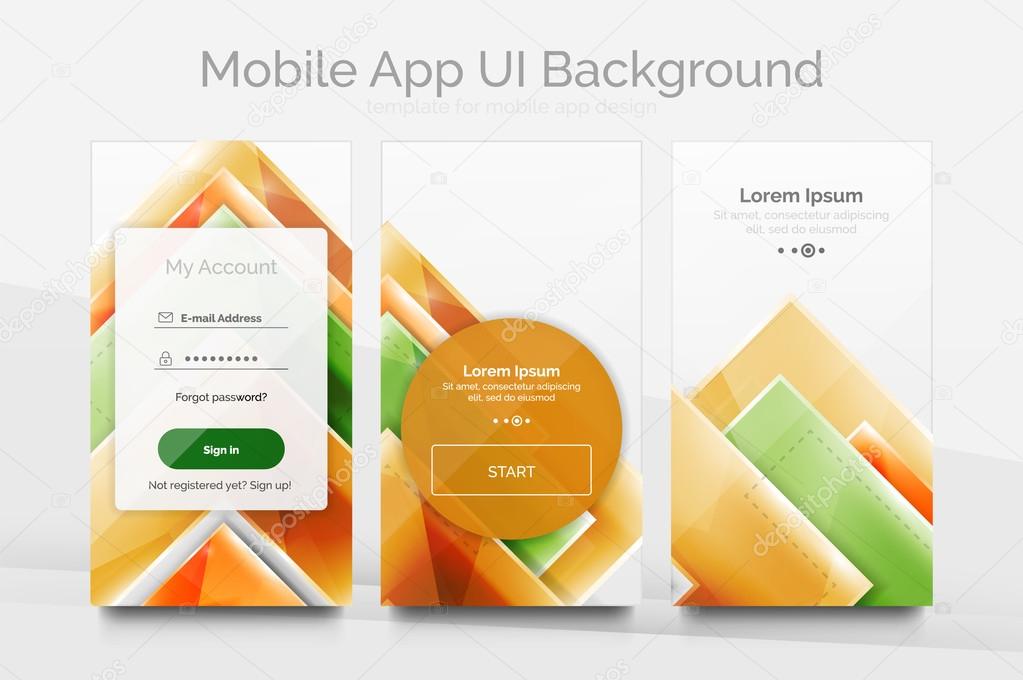 Mobile background ui Stock Vector by ©akomov 118229344