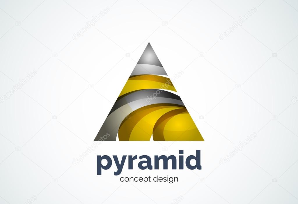 Pyramid logo template, triangle cycle concept — Stock Vector © akomov ...