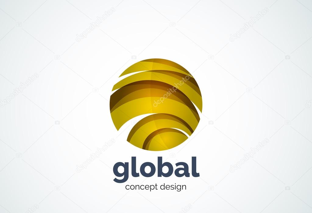 Sphere logo template, global or world concept Stock Vector by ©akomov ...
