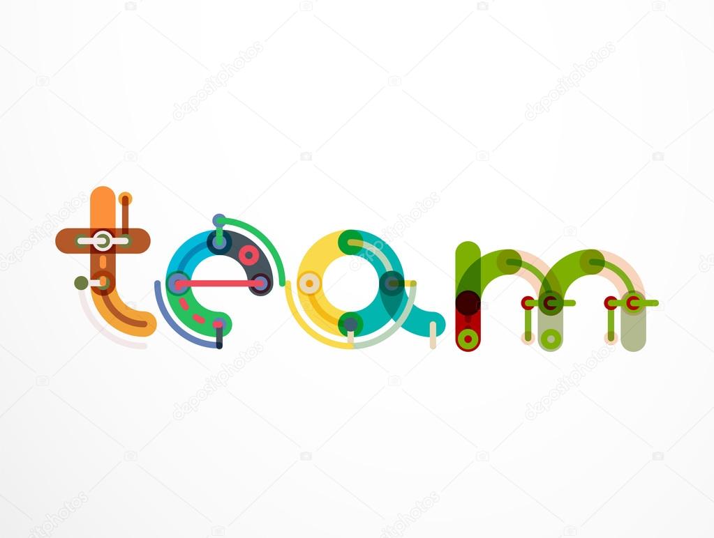 Equipo palabra letras banner Vector de stock por ©akomov 121153422
