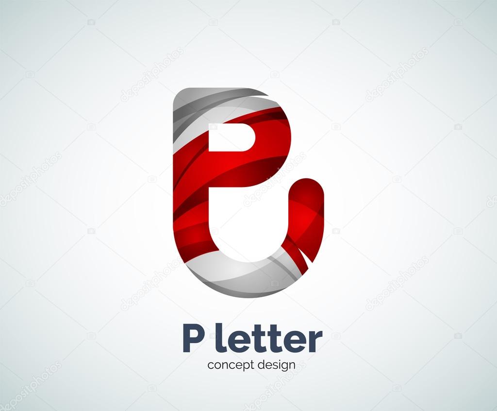 Harf p logo ©akomov 121551364'e ait Stok Vektör