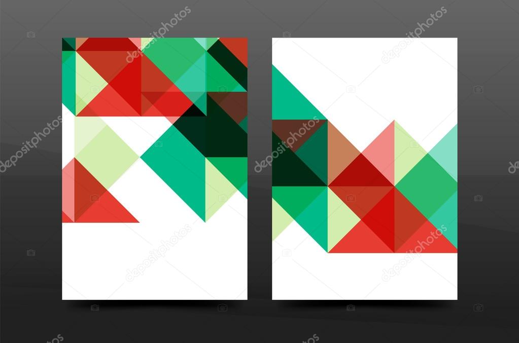Colorful geometry design annual report a4 cover brochure template ...