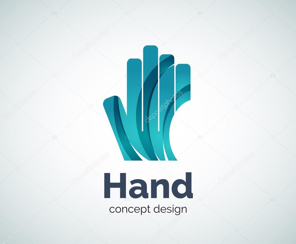 Plantilla logo mano Vector de Stock de ©akomov 122520980