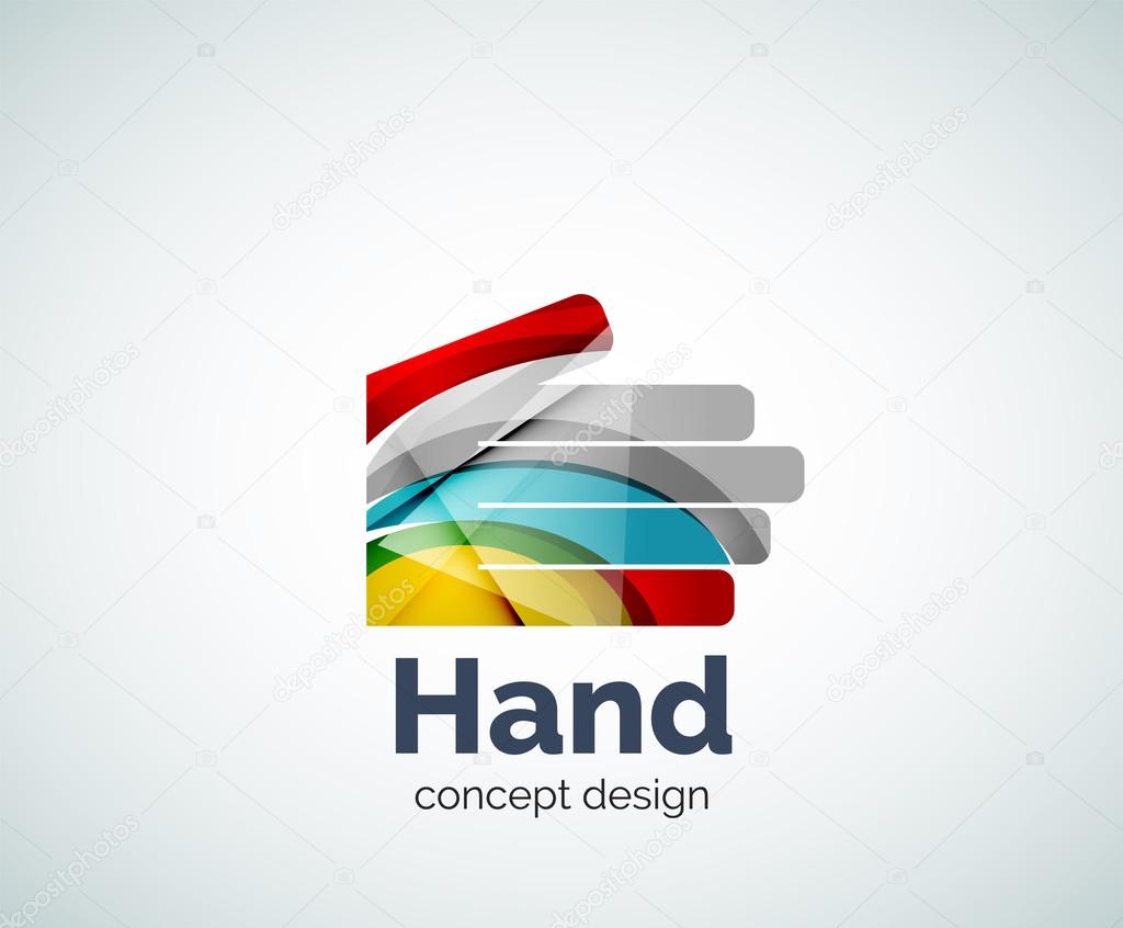 Plantilla logo mano Vector de stock #123575442 de ©akomov
