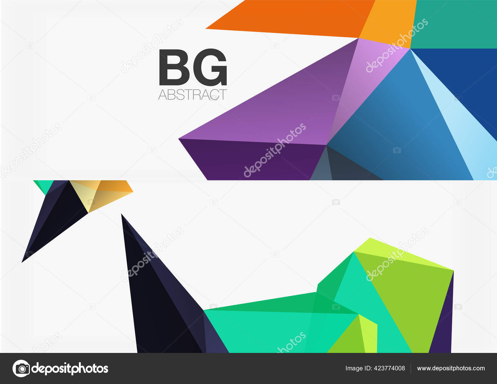 Set of modern geometric shapes abstract backgrounds. Vector ...