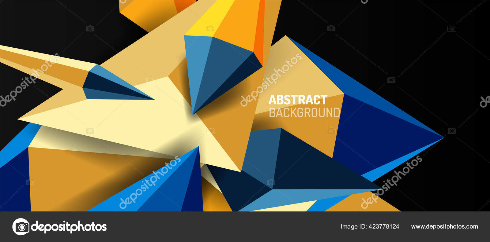 3d low poly abstract shape background vector illustration Stock Vector ...