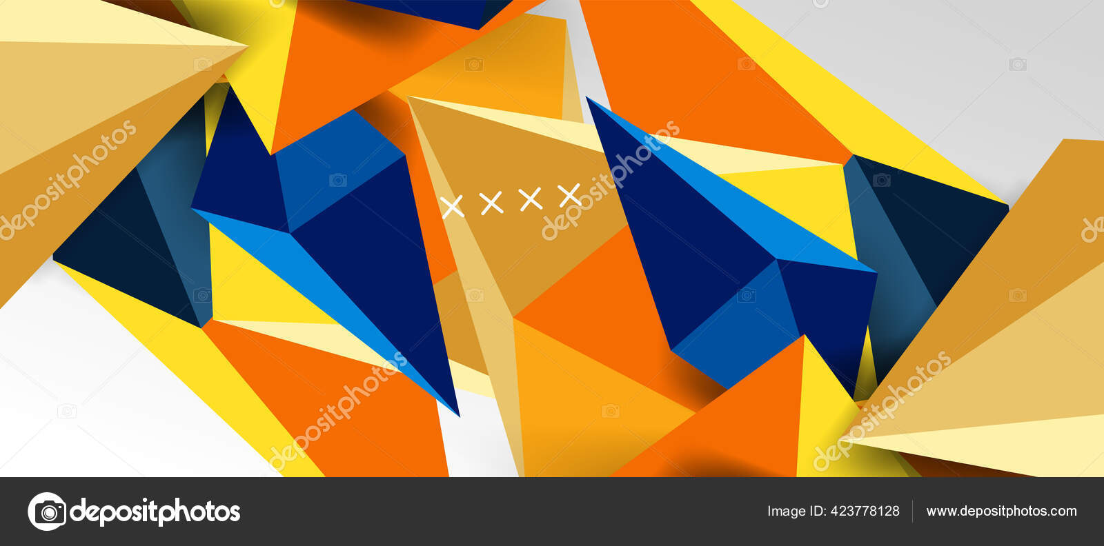 3d low poly abstract shape background vector illustration Stock Vector ...