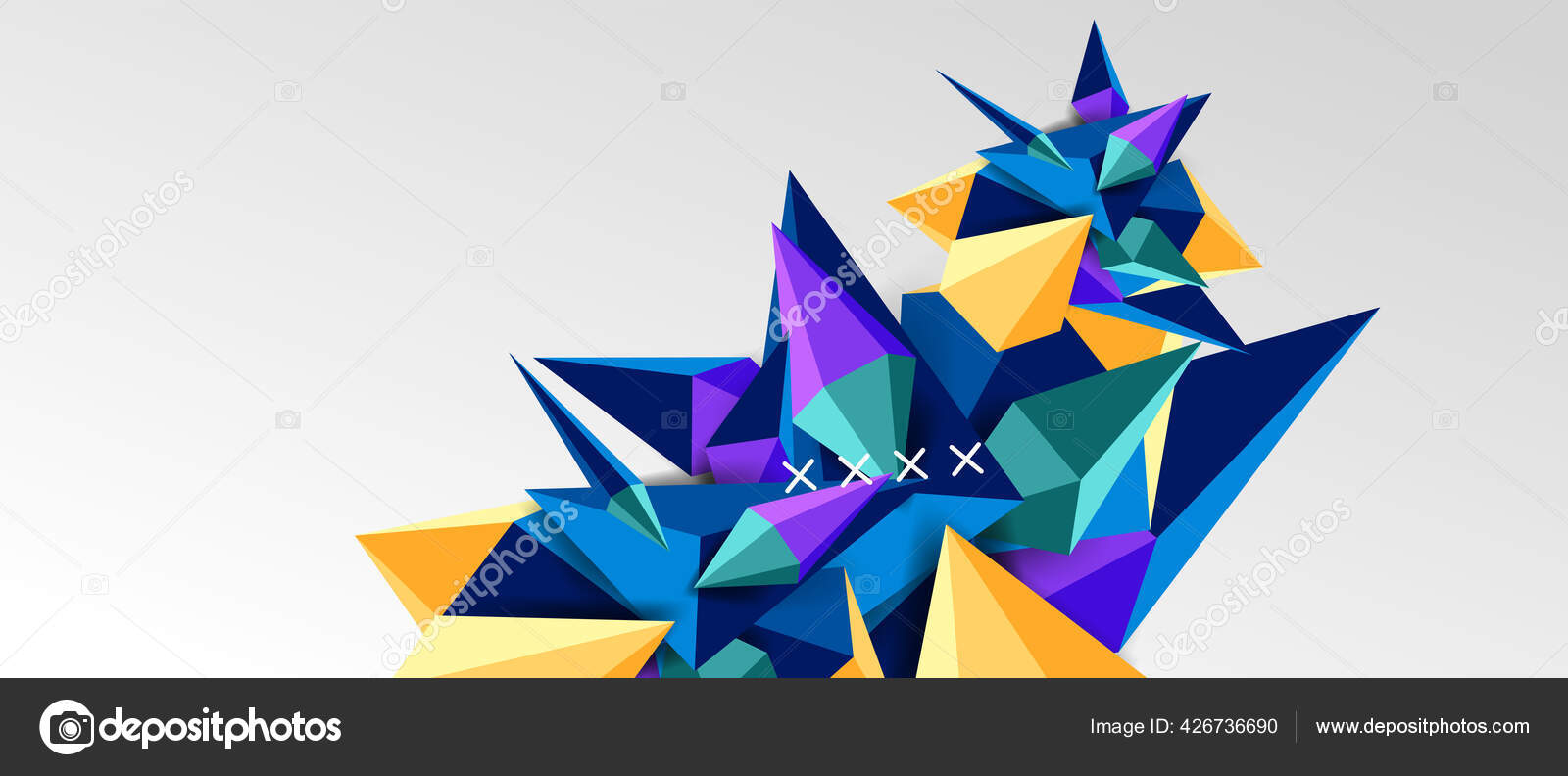 3d low poly abstract shape background vector illustration Stock Vector ...