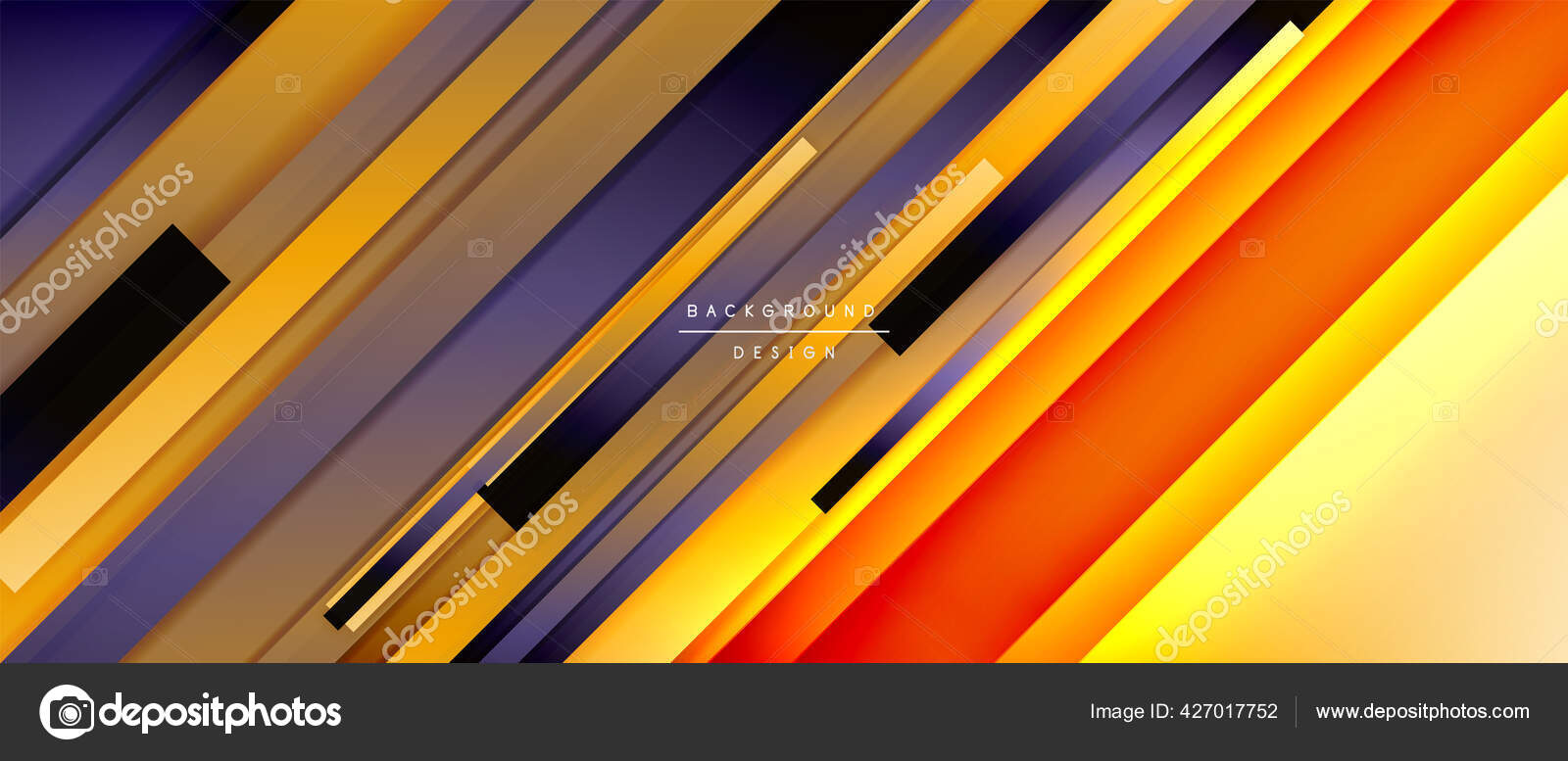 Dynamic lines on fluid color gradient. Trendy geometric abstract ...