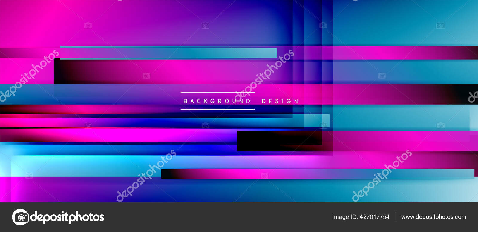 Dynamic lines on fluid color gradient. Trendy geometric abstract ...