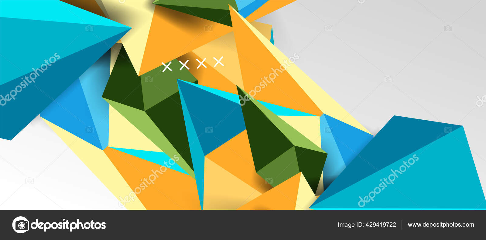 3d low poly abstract shape background vector illustration Stock Vector ...