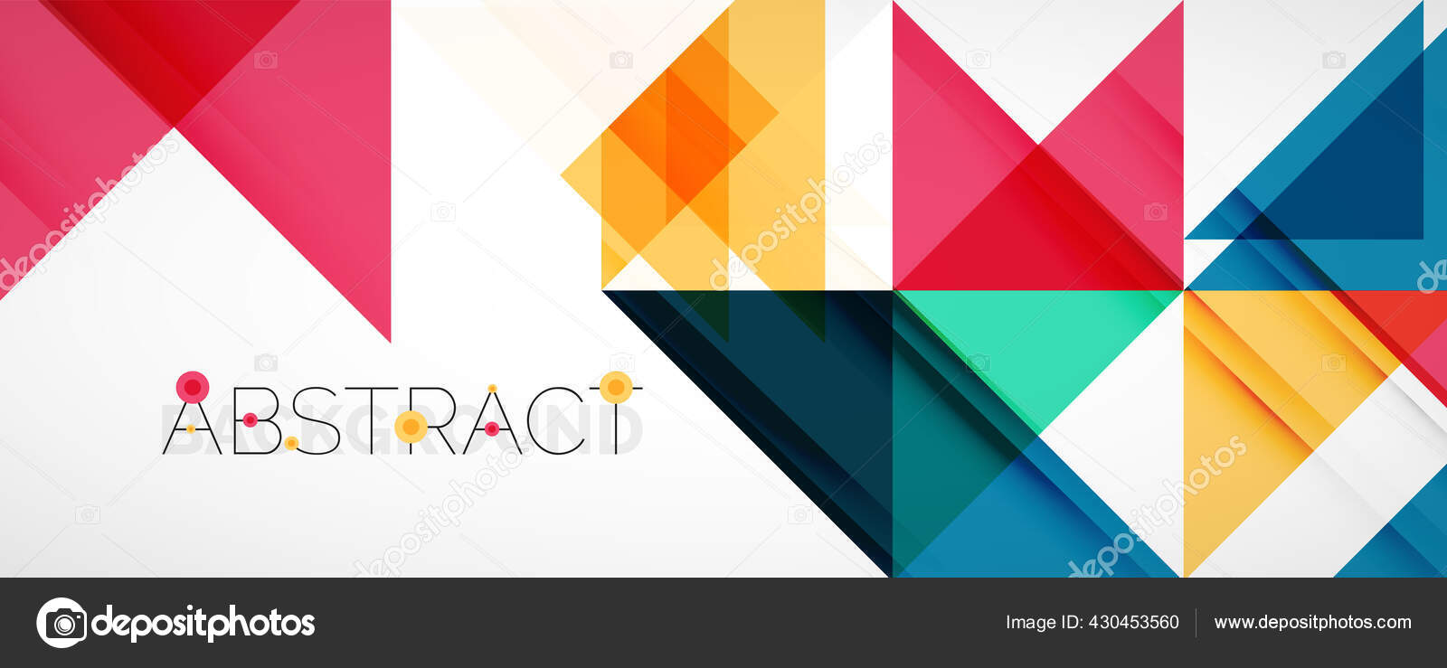 Set of vector triangle geometric backgrounds. Vector illustration for ...
