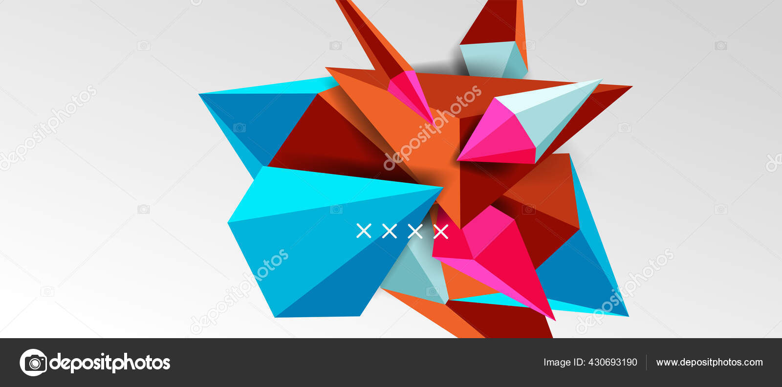 3d low poly abstract shape background vector illustration Stock Vector ...